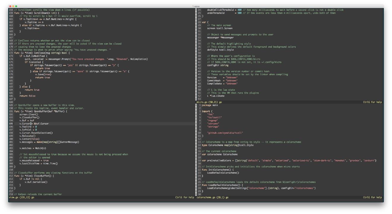 Micro: a modern and intuitive terminal-based text editor · Stan's blog