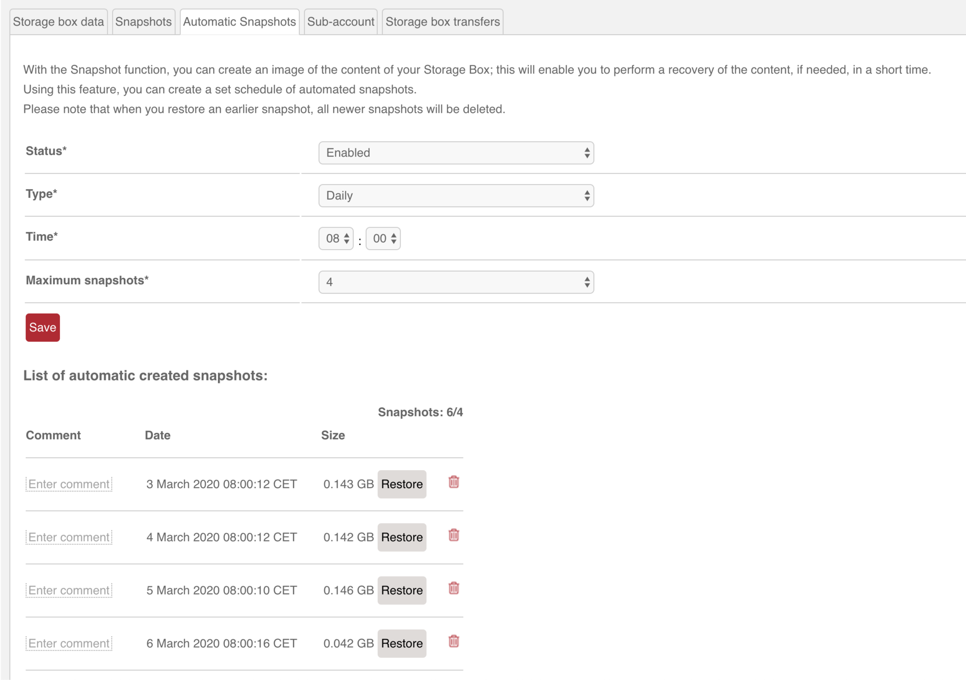 Using a Hetzner Storage Box as a restic backend for backups - Stan's blog